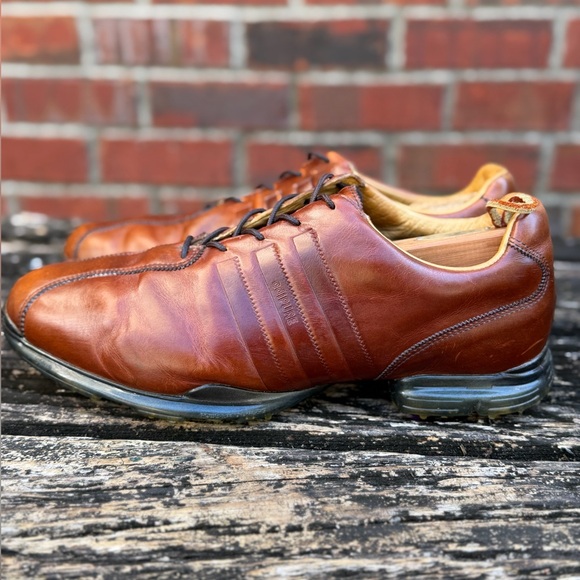 adidas | Shoes | Adidas Adipure Tp Redwood Brown Leather Size 1 Lace Up ...